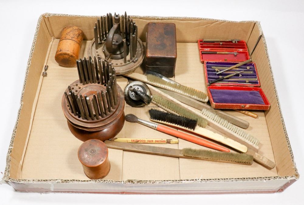 LOT OF ANTIQUE WATCH REPAIR EQUIPMENT