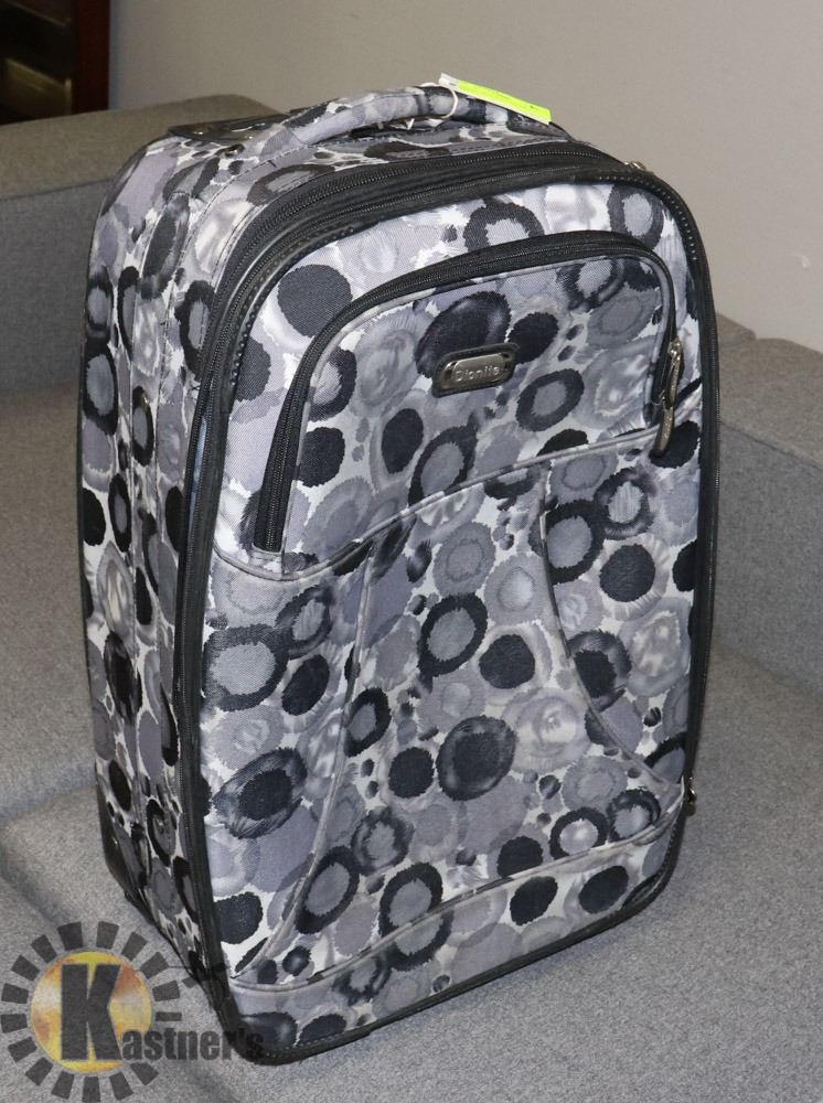 DIONITE GREY SUITCASE ON WHEELS