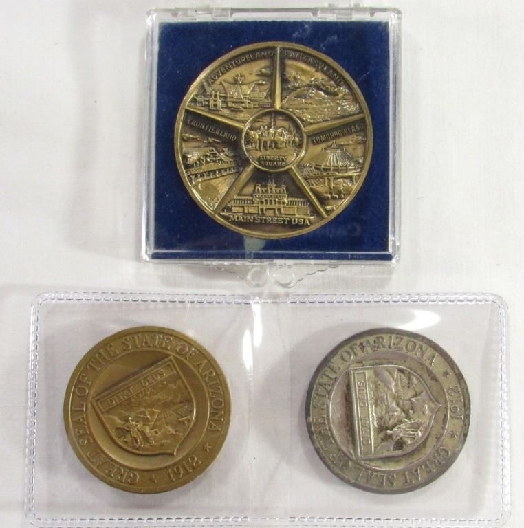 WALT DISNEY WORLD ROUND TOKEN; (2)GRAND