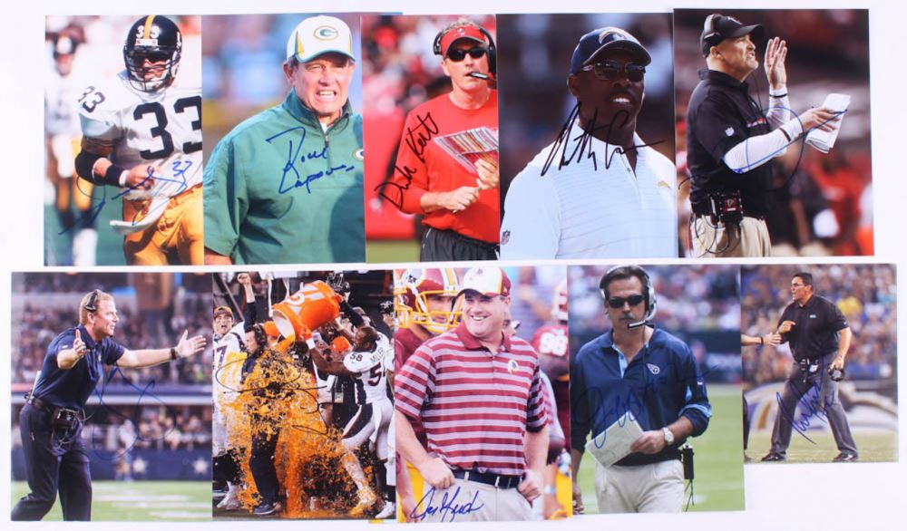 Lot of (10) Signed NFL Coaches 8x10 Photos with Dan Quinn, Anthony Lynn ...