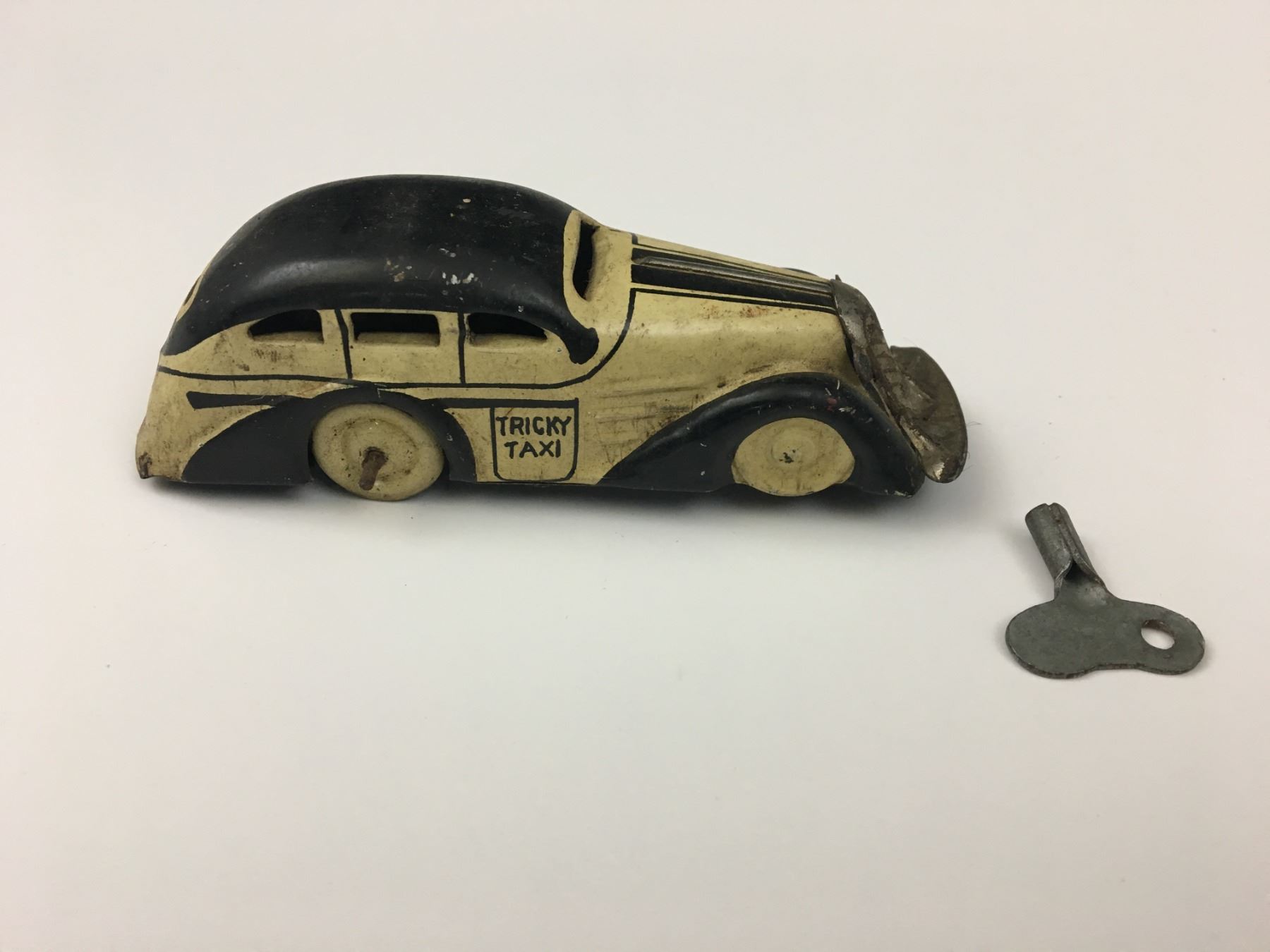 KEYWIND TRICK TAXI TIN TOY CAR (1930'S) *MARX*