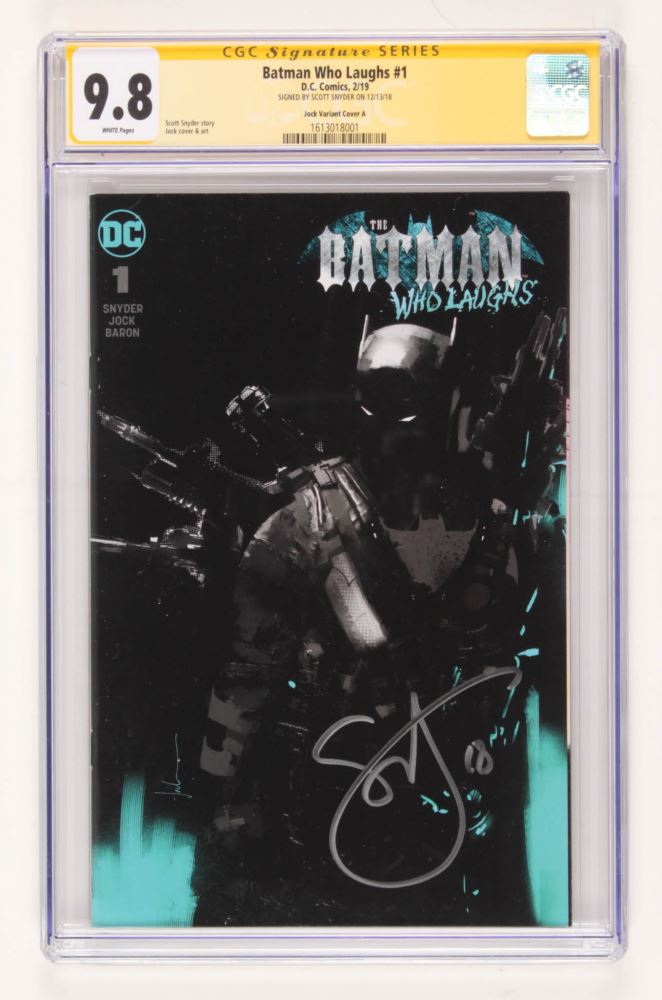 Scott Snyder Signed 2019 "The Batman Who Laughs" #1 D.C. Comic Book ...