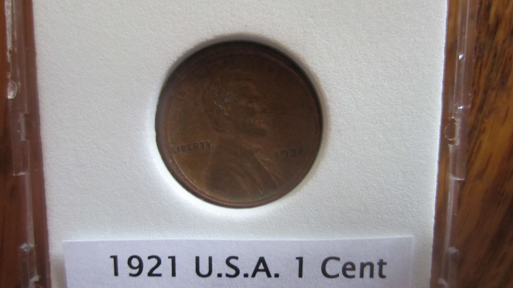 1921 USA 1 Cent ERROR