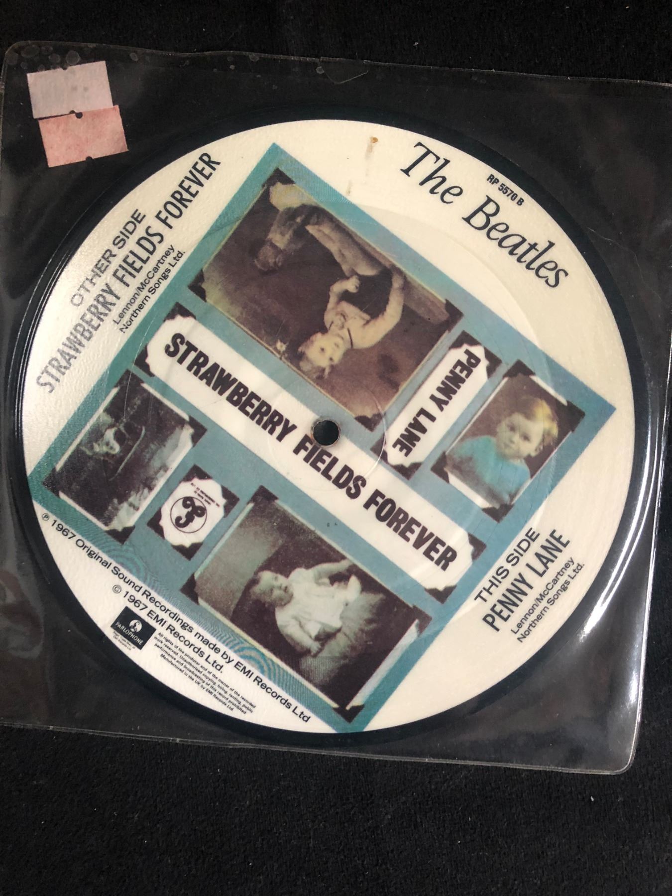 THE BEATLES "STRAWBERRY FIELDS FOREVER/ PENNY LANE" 7" PICTURE DISC (1967)