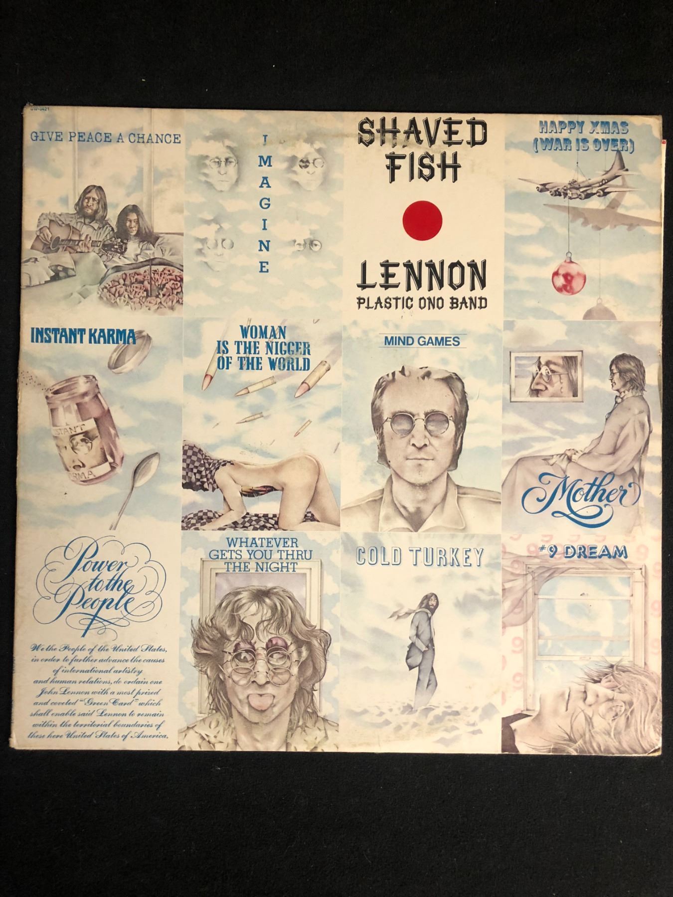 JOHN LENNON / PLASTIC ONO BAND - SHAVED FISH LP VINYL RECORD