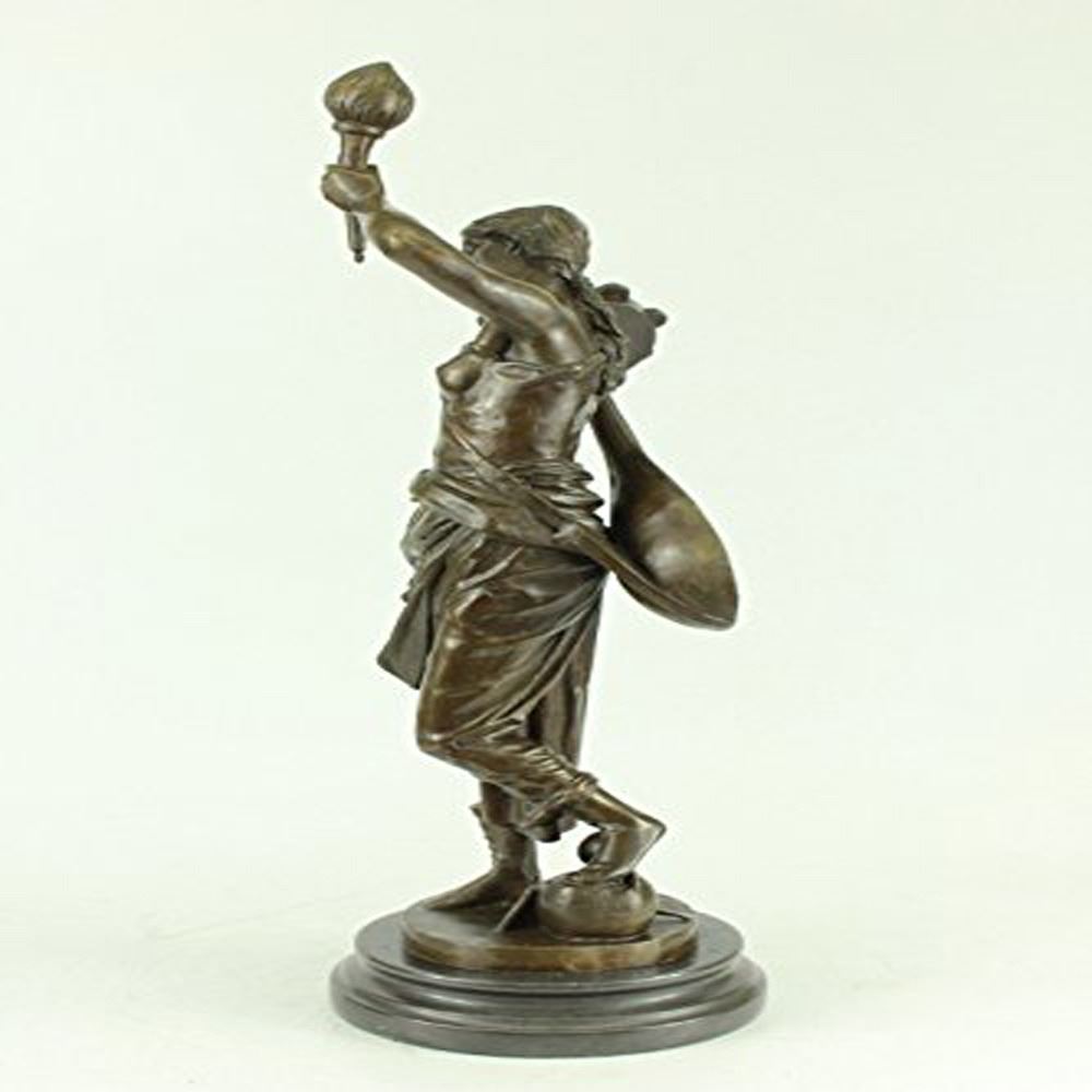 Austrian Lady Mandolin Banjo Player Musician Bronze Sculpture