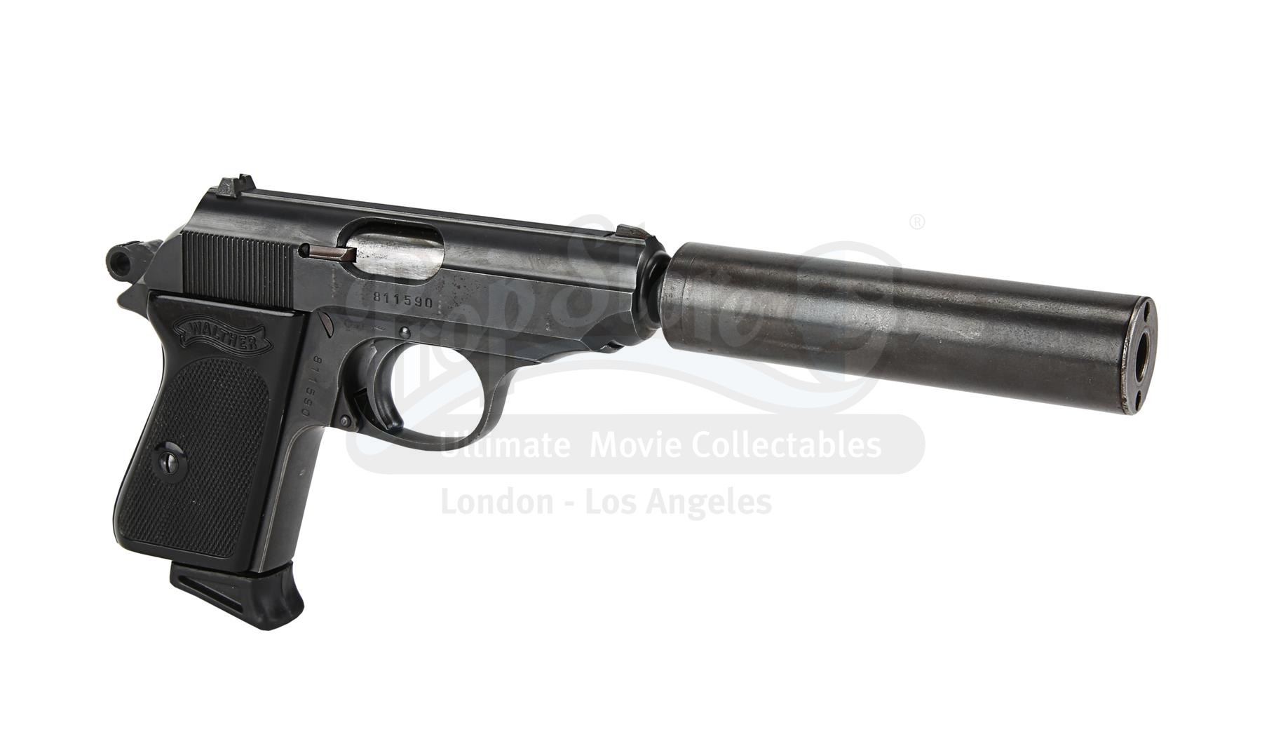 JAMES BOND: GOLDENEYE (1995) - James Bond's (Pierce Brosnan) Hero Walther PPK Pistol with Silencer a