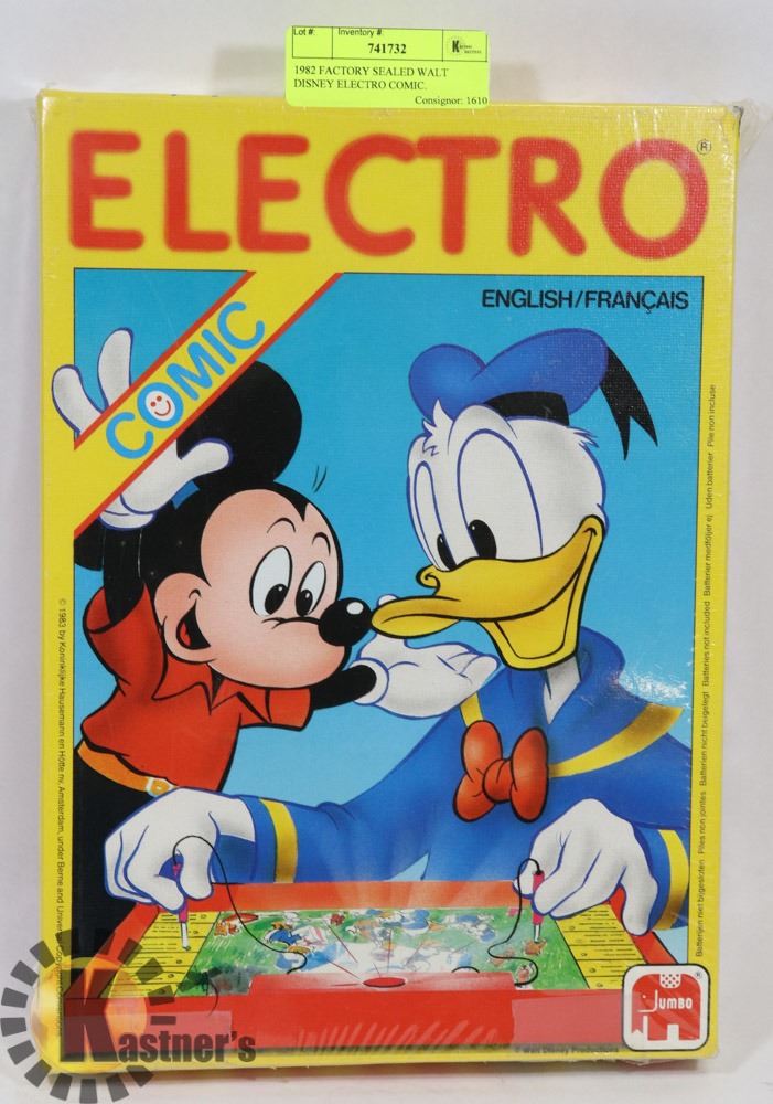 1982 FACTORY SEALED WALT DISNEY ELECTRO COMIC.