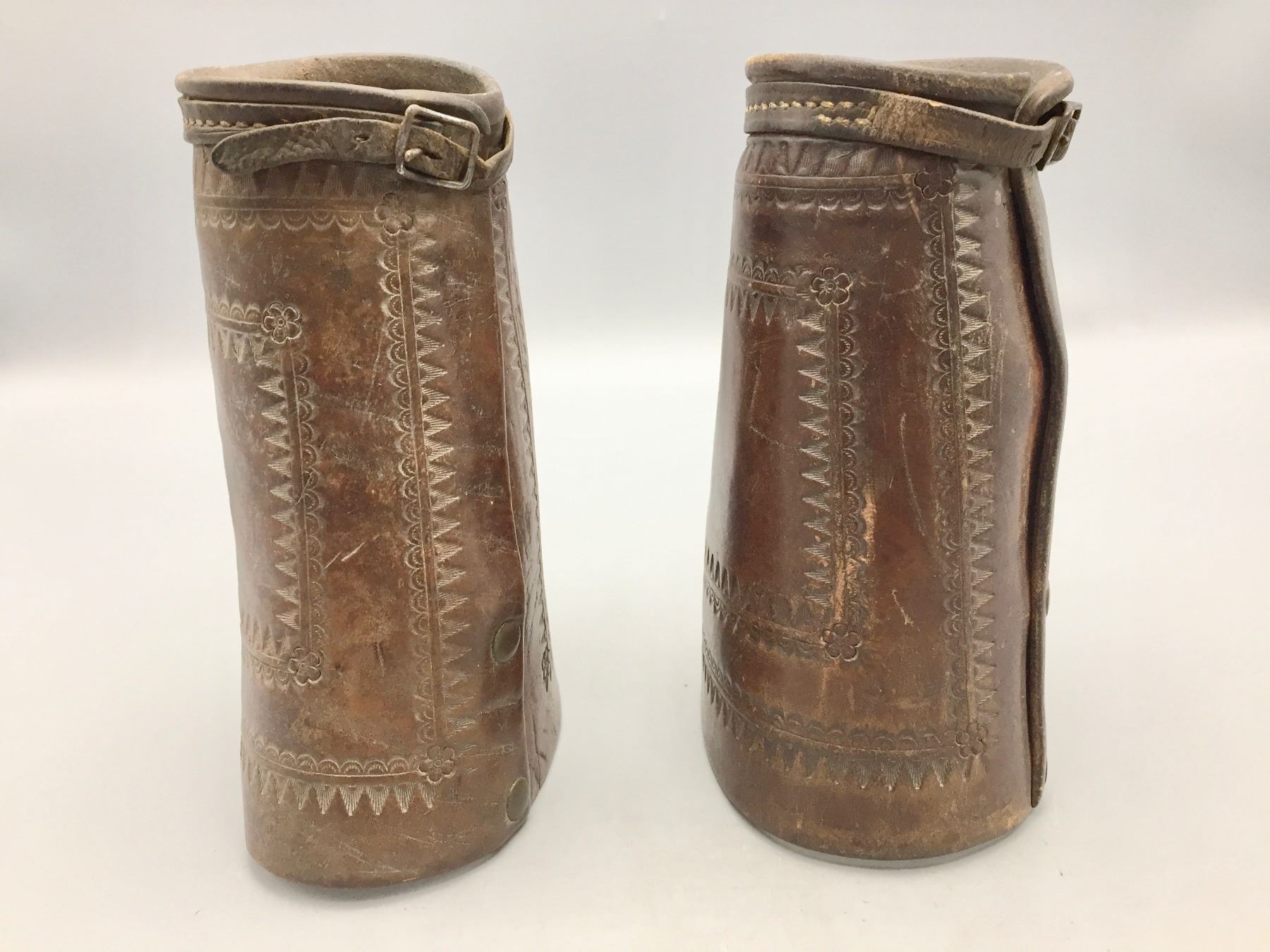 Old Leather Cowboy Wrist Cuffs