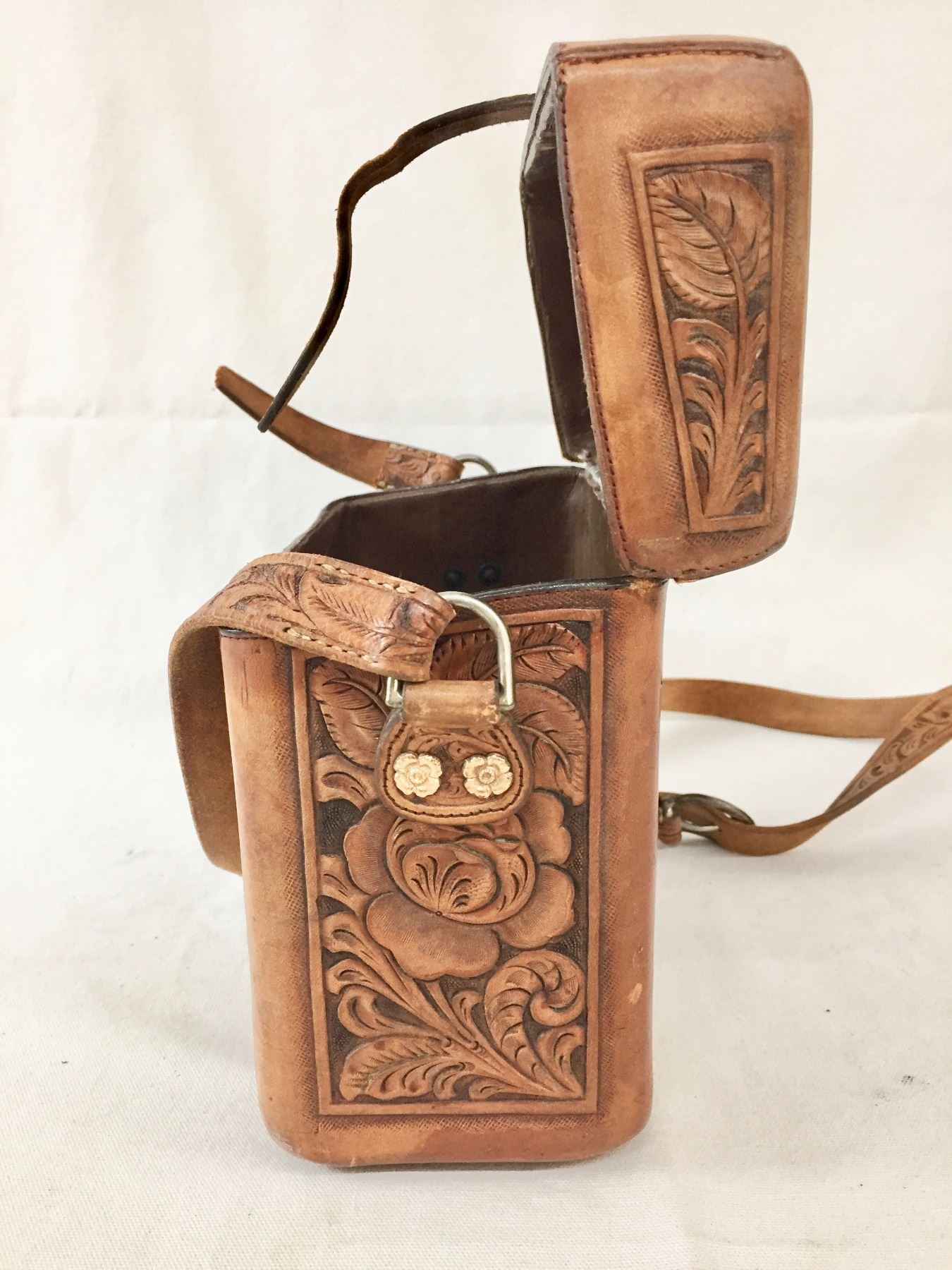 Bohlin Made Leather Case, Sterling Silver and Gold Accents