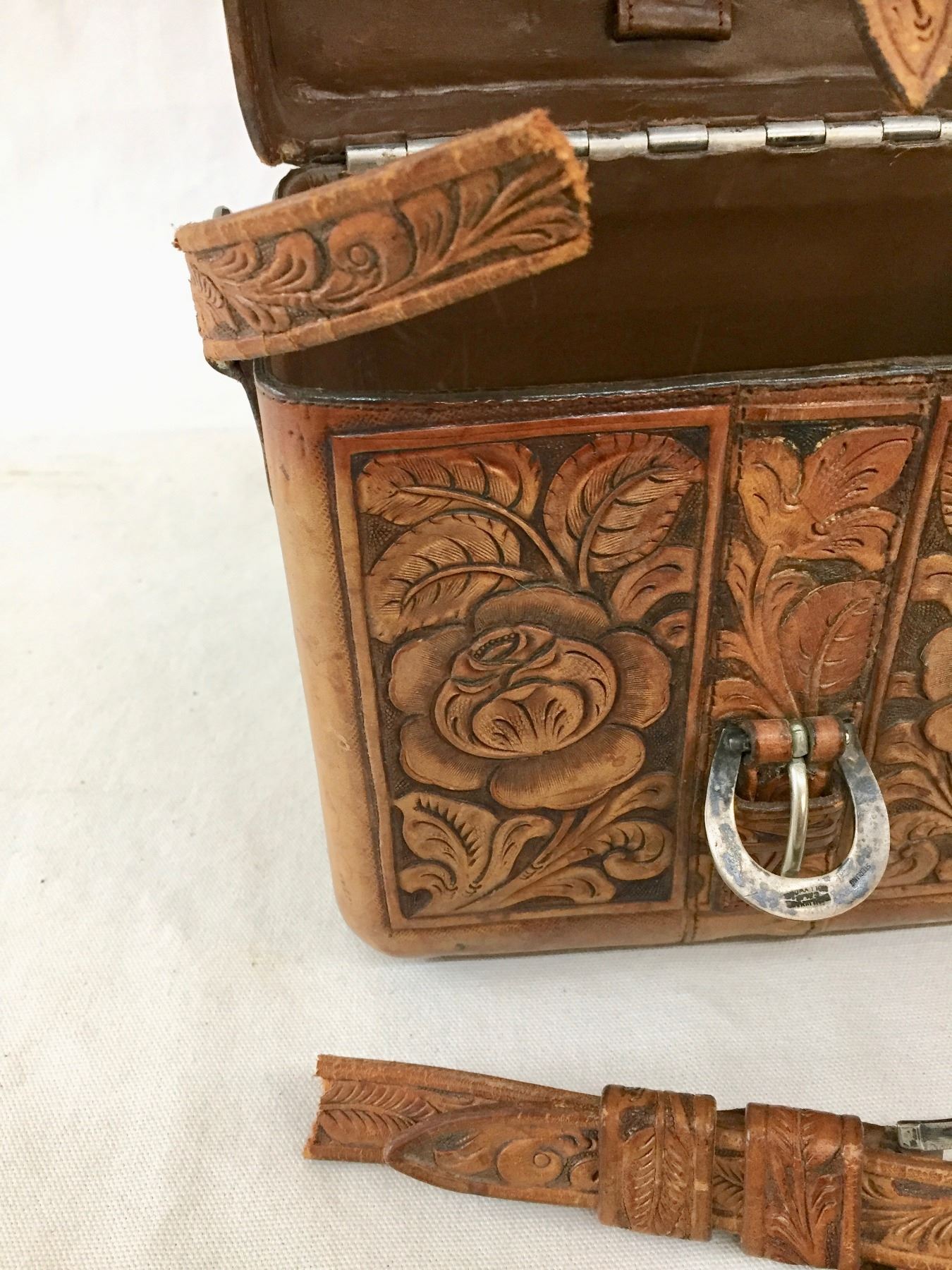 Bohlin Made Leather Case, Sterling Silver and Gold Accents