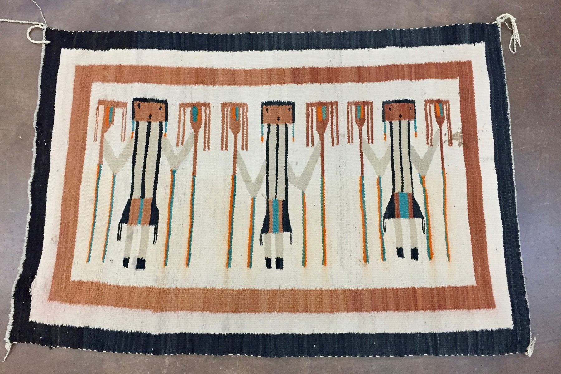 Vintage Navajo Yei Rug