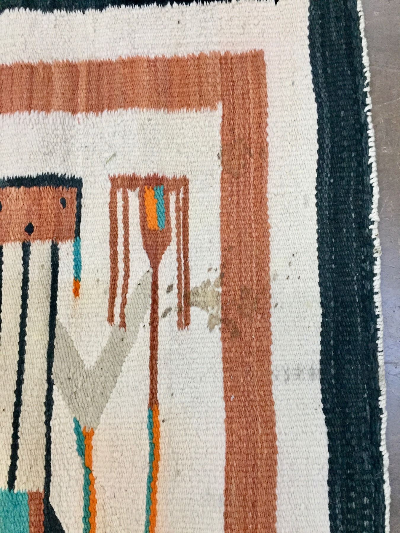Vintage Navajo Yei Rug