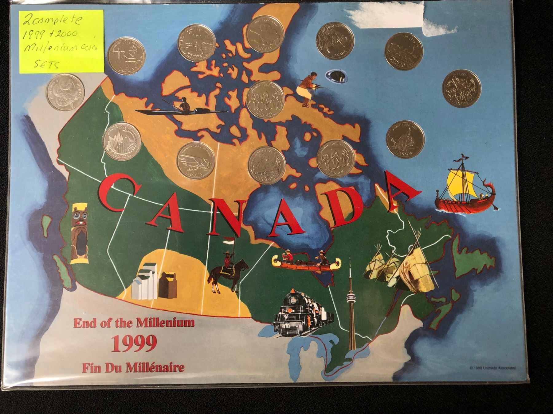 2 COMPLETE MILLENNIUM COIN SETS (1999, 2000)