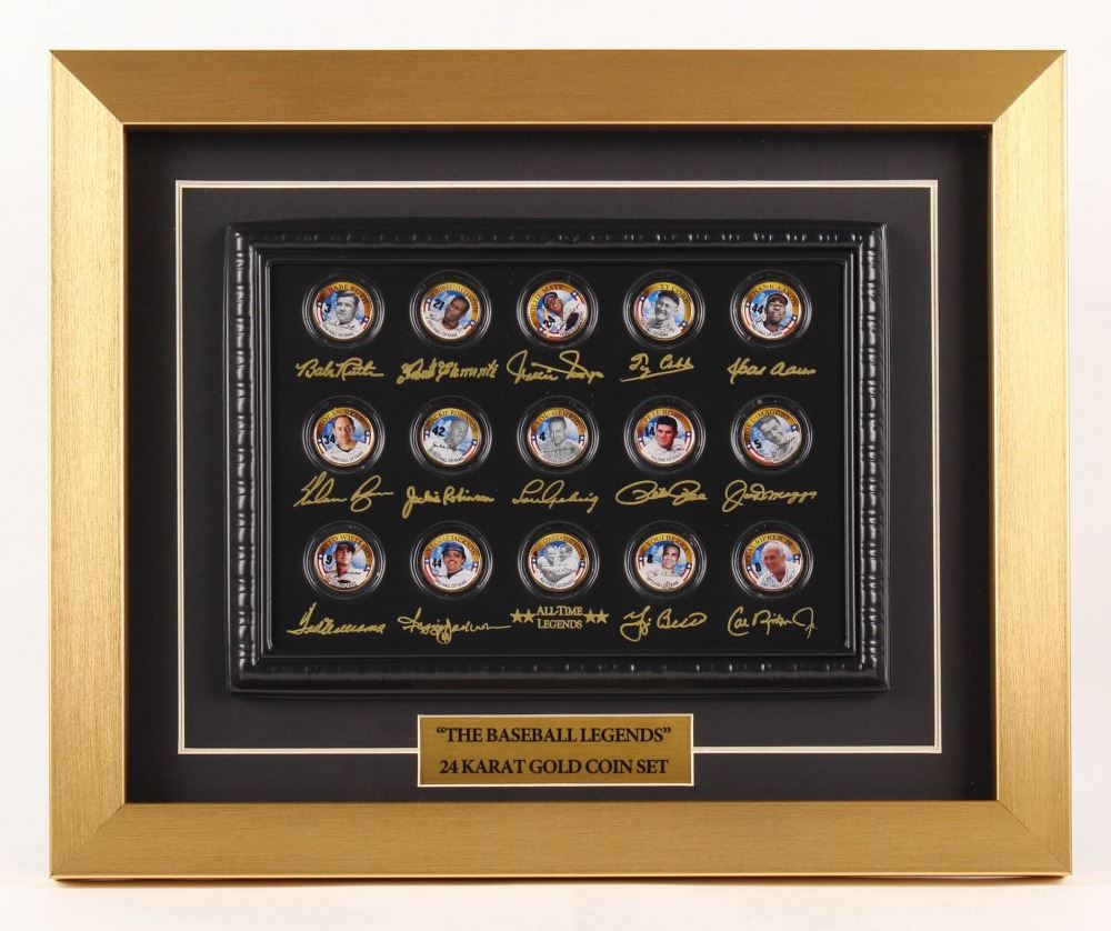 "THE BASEBALL LEGENDS" 24 KARAT GOLD COIN SET