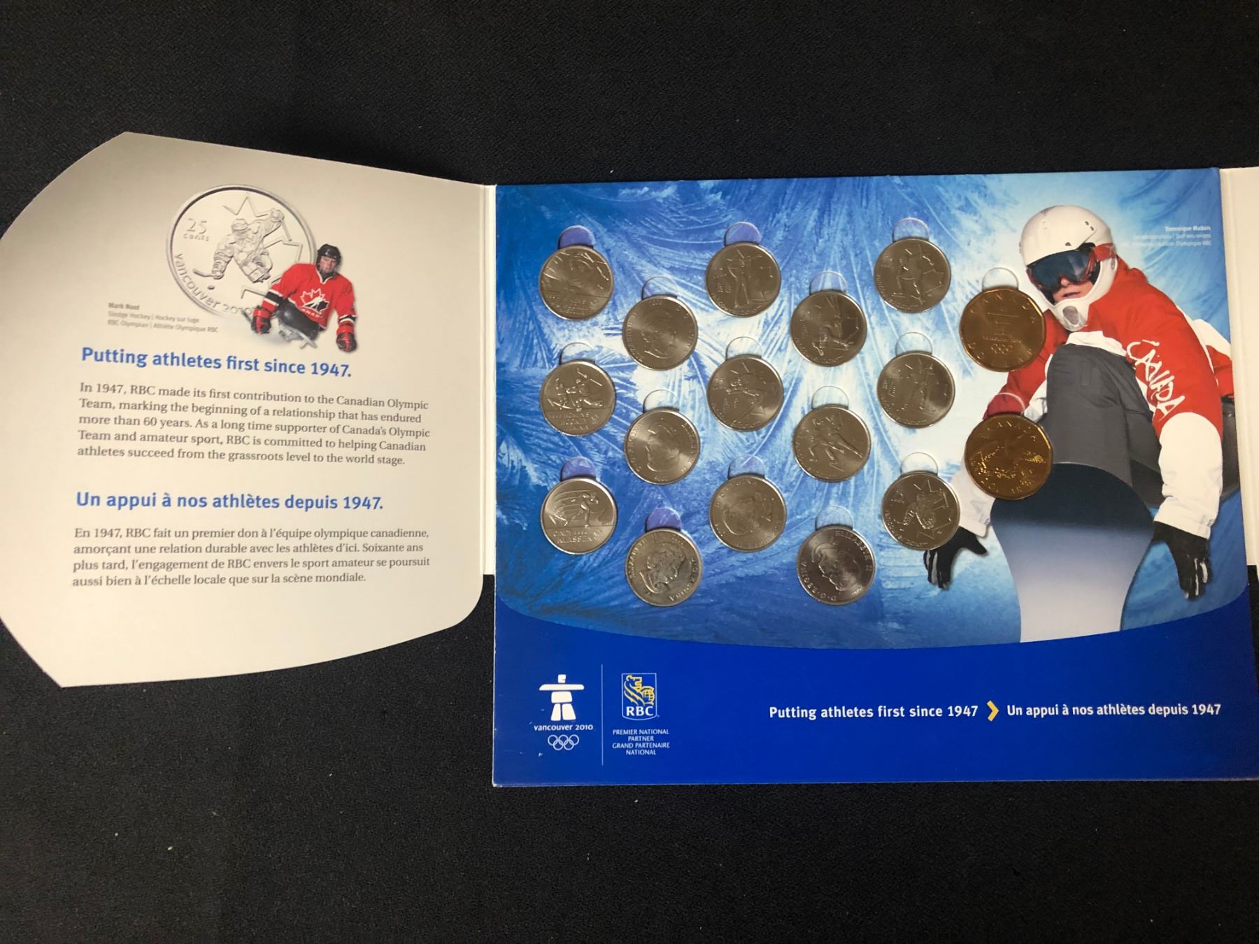 THE VANCOUVER 2010 CIRCULATION COINS (17 EXCLUSIVE KEEPSAKE FROM RBC)