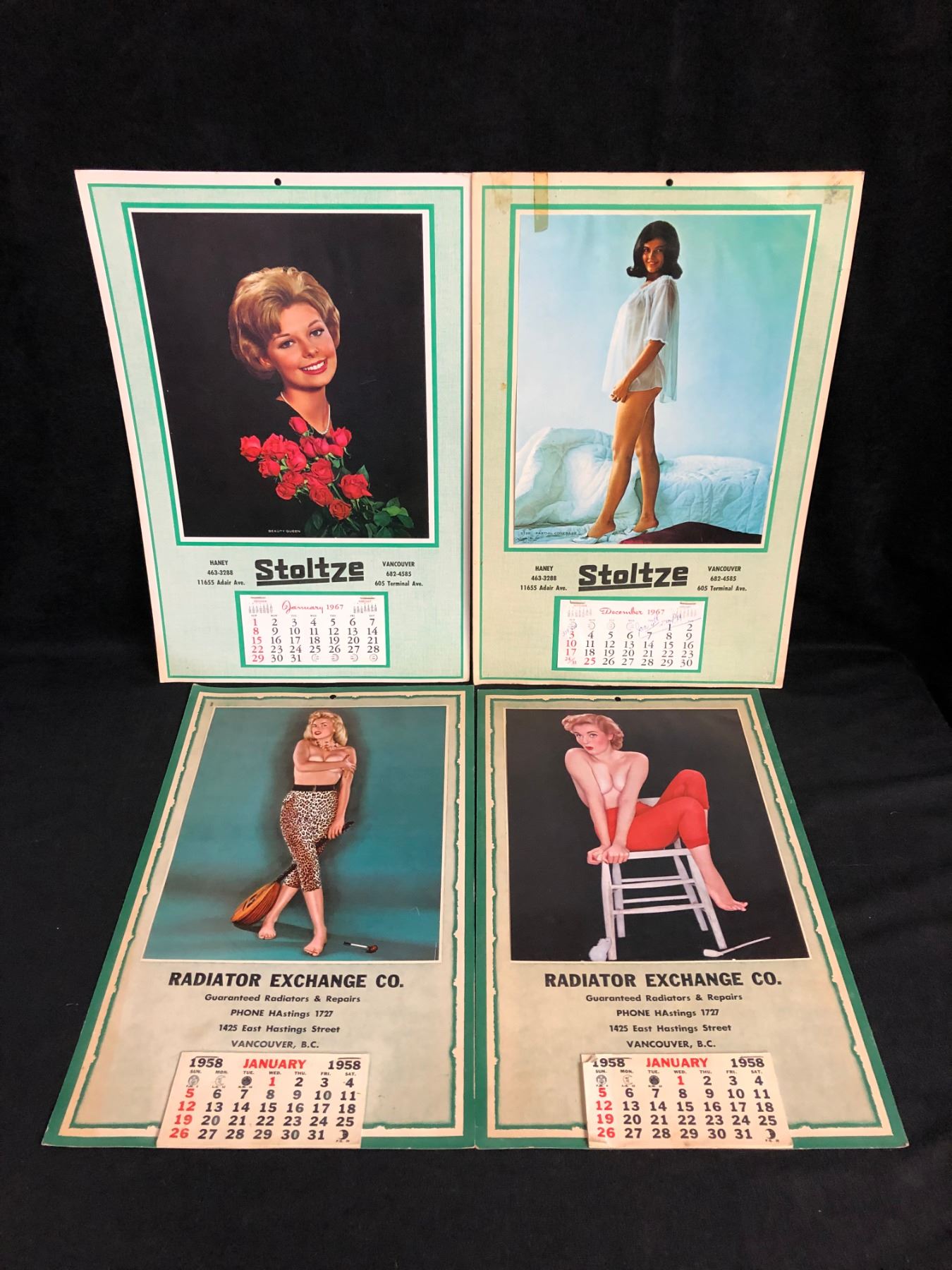 VINTAGE CALENDAR'S LOT (1950-60'S)