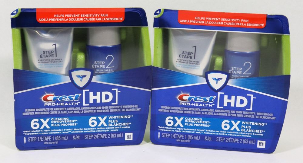 BAG OF CREST PRO HEALTH HD 2 STEP PACKS