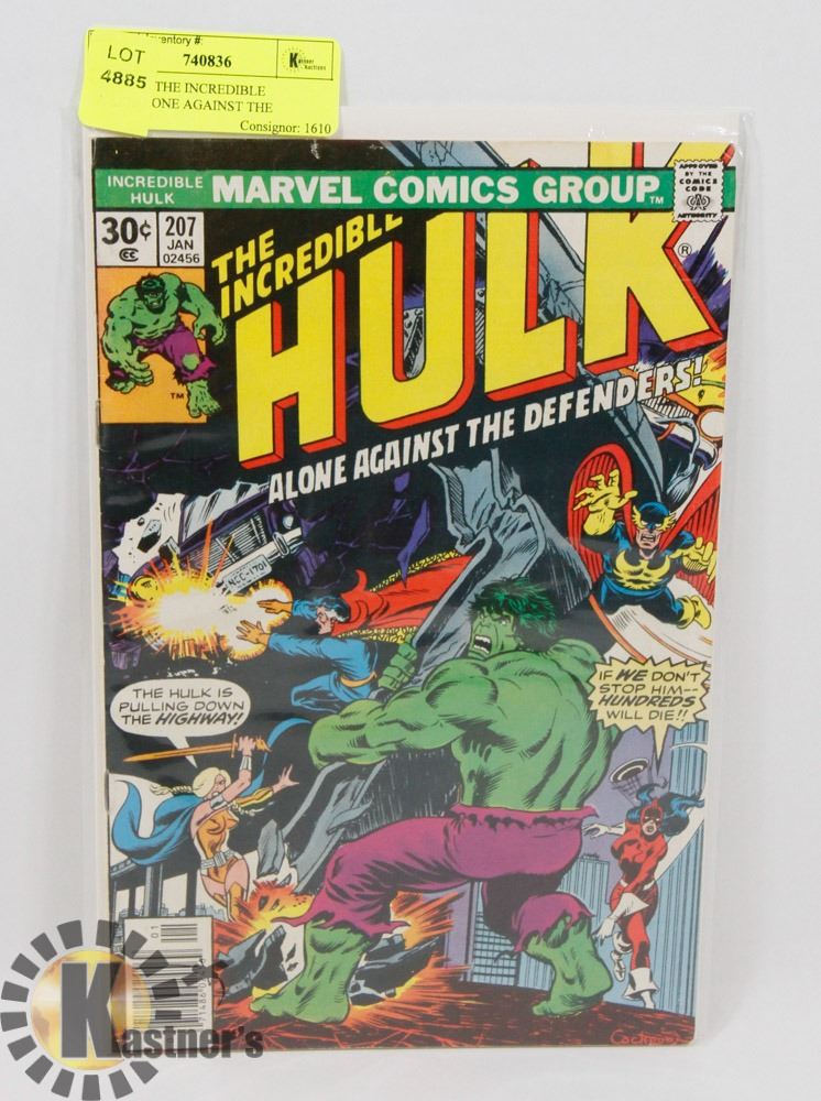 VINTAGE THE INCREDIBLE HULK"ALONE AGAINST THE