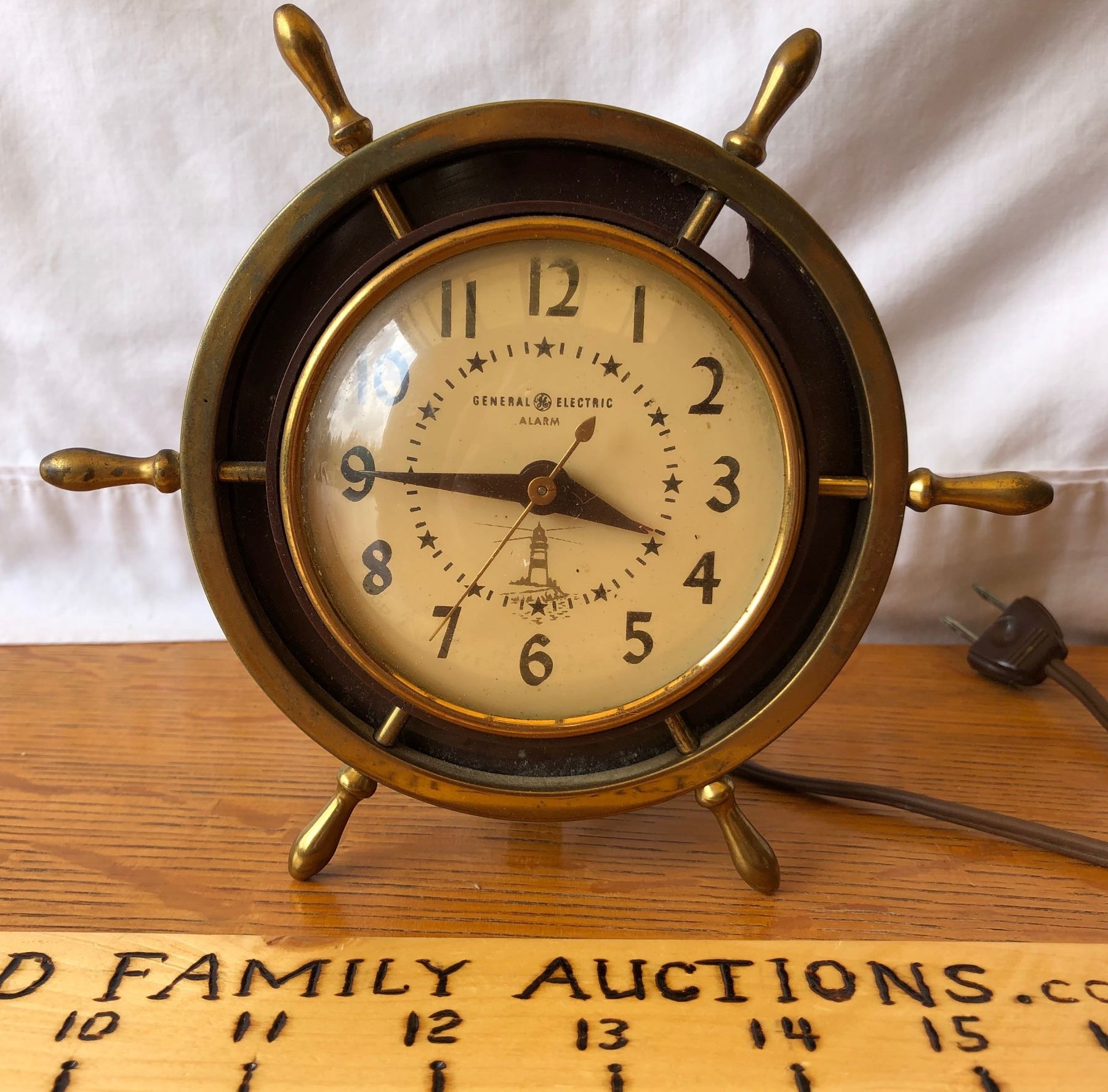 VINTAGE GE NAUTICAL ALARM CLOCK