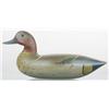 Hollow green wing teal drake decoy by John Blair