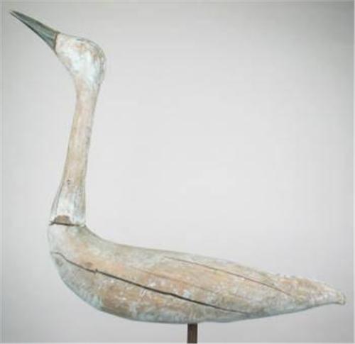 Life size egret decoy ca 1860-1890, from the West