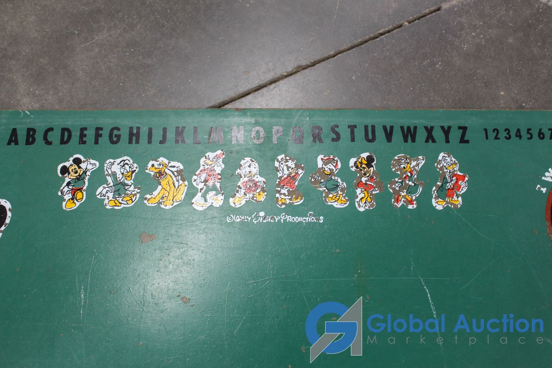 Vintage Mickey Mouse Chalkboard w/ Chalk & Liner