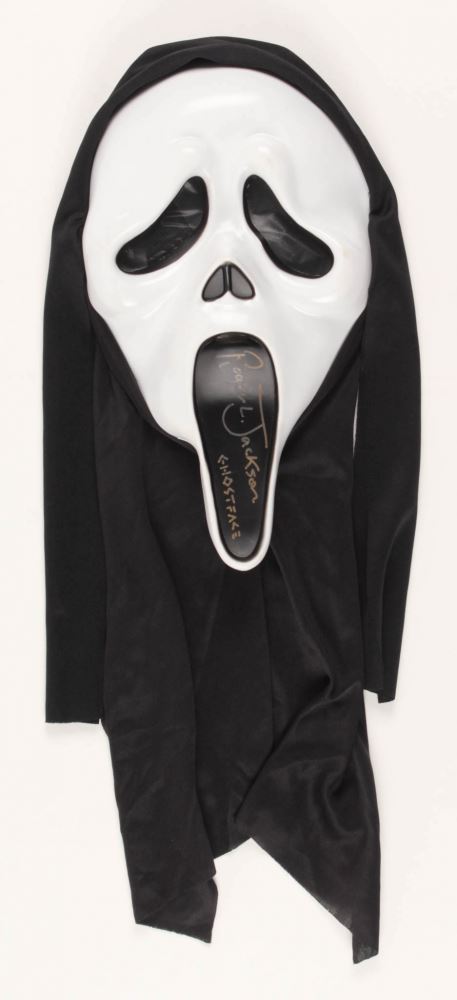 Roger Jackson Signed Ghostface "Scream" Mask Inscribed "Ghostface ...
