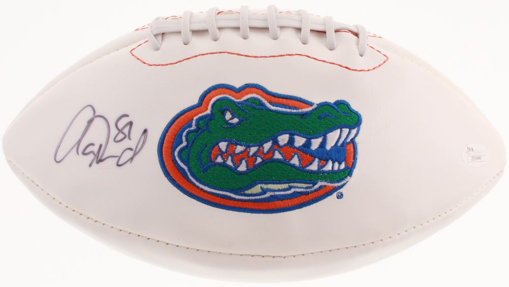 Aaron Hernandez Signed Florida Gators Logo Football (JSA LOA Hernandez ...