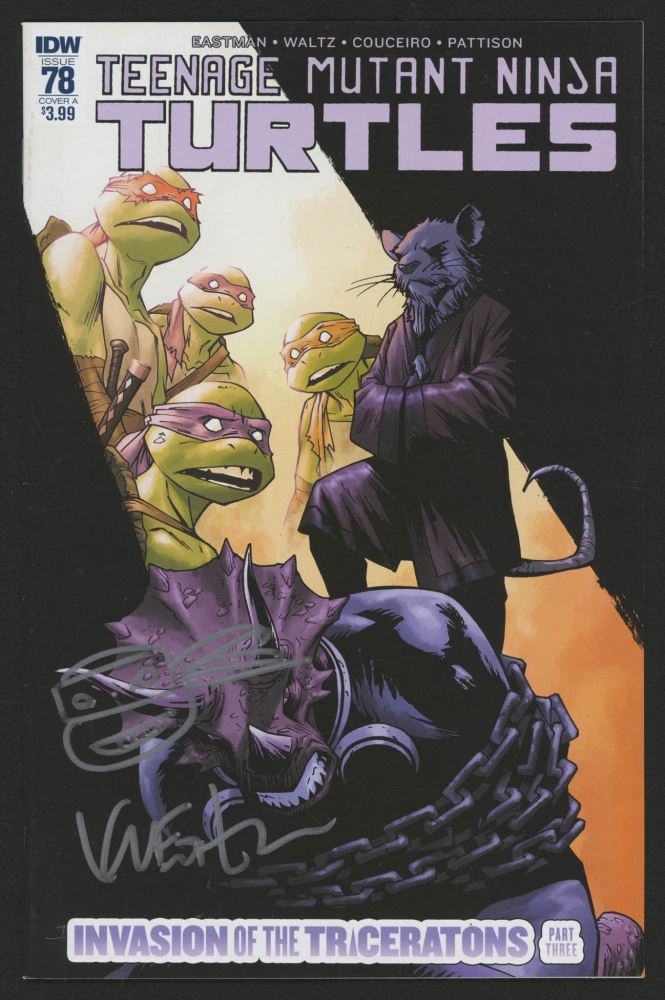 Kevin Eastman Signed Teenage Mutant Ninja Turtles Original Comic Book with Hand-Drawn Turtles Sketch