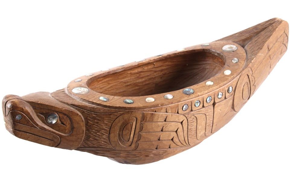 Northwest Coast Haida-Tlingit Carved Bowl c. 1900-