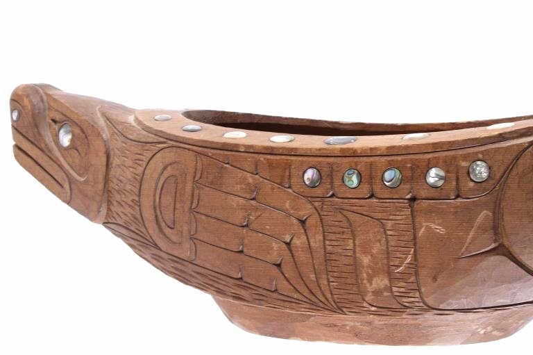 Northwest Coast Haida-Tlingit Carved Bowl c. 1900-