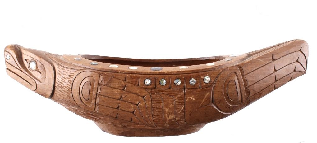 Northwest Coast Haida-Tlingit Carved Bowl c. 1900-