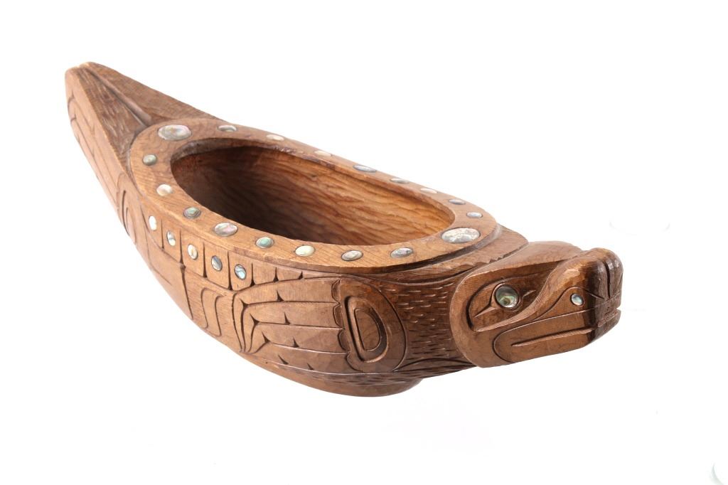 Northwest Coast Haida-Tlingit Carved Bowl c. 1900-