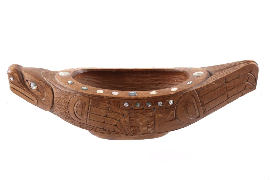Northwest Coast Haida-Tlingit Carved Bowl c. 1900-