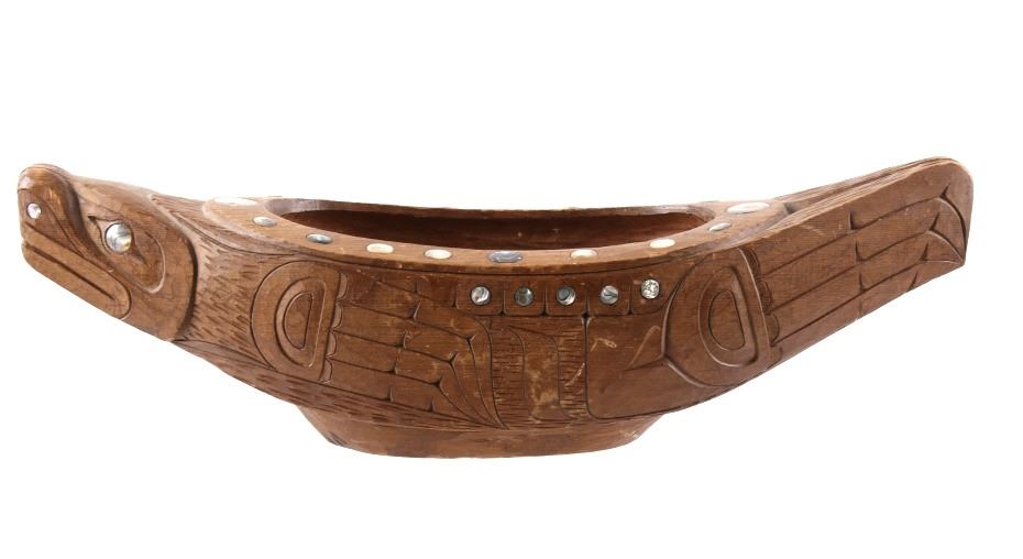 Northwest Coast Haida-Tlingit Carved Bowl c. 1900-