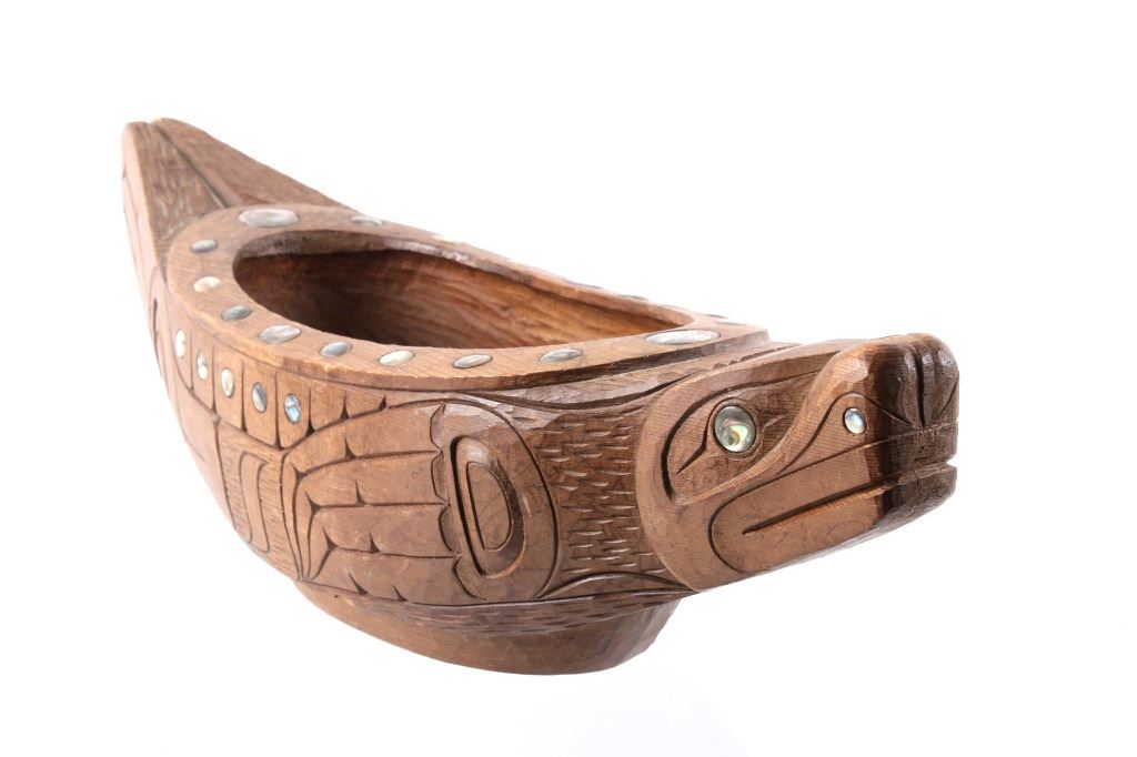 Northwest Coast Haida-Tlingit Carved Bowl c. 1900-