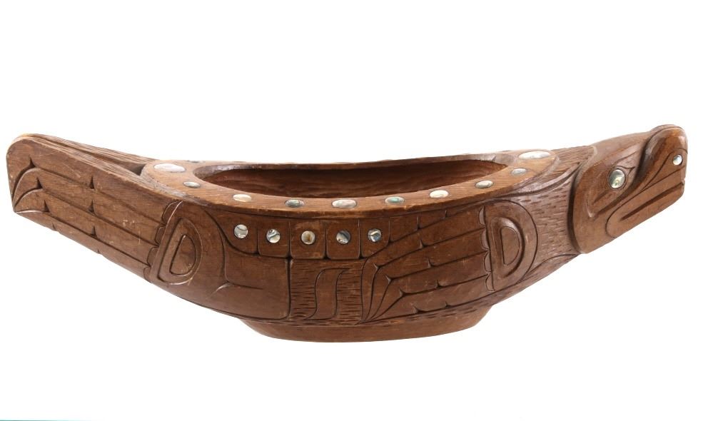 Northwest Coast Haida-Tlingit Carved Bowl c. 1900-