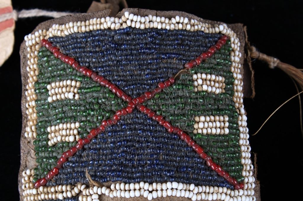 Pawnee Beaded Sheath & Stag Horn Knife c.1860-1870