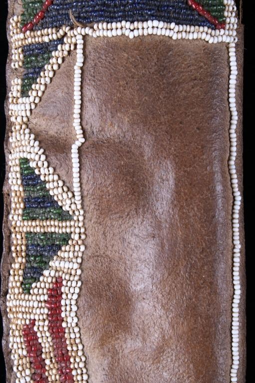 Pawnee Beaded Sheath & Stag Horn Knife c.1860-1870
