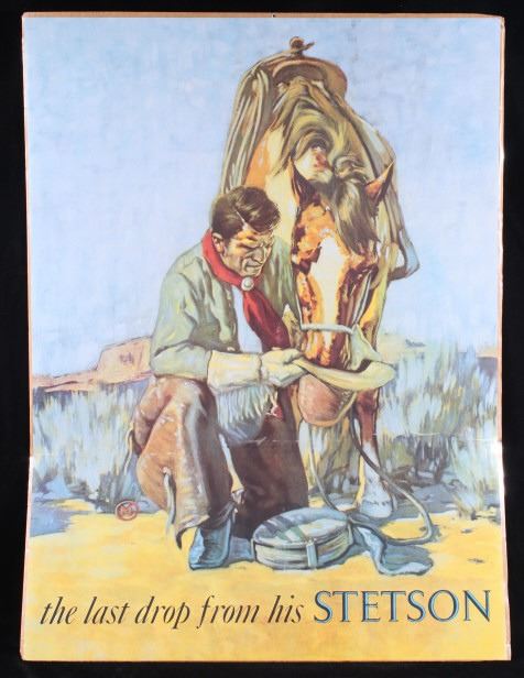 Mid 20th Century Last drop From His Stetson Poster