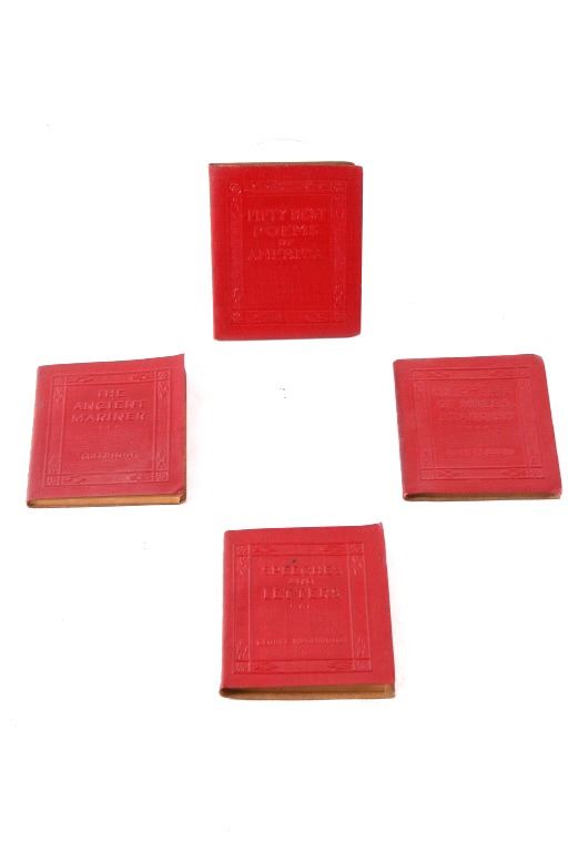 Collection of 29 Little Red Leather Library Books