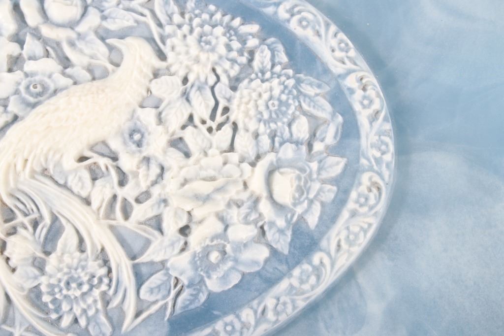 Handcrafted Blue Incolay Jewelry Box