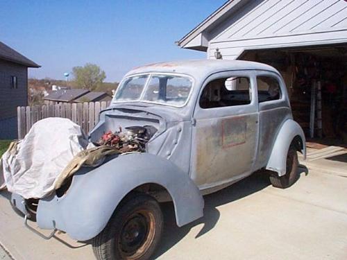 1937 FORD SLANTBACK, 2DR, STREETROD PROJECT, NICE ALL S