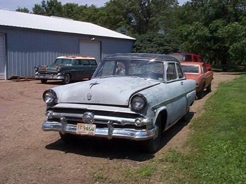 1954 FORD 2DR SEDAN V-8, DIRVES-PROJECT- BLUE IN COLOR