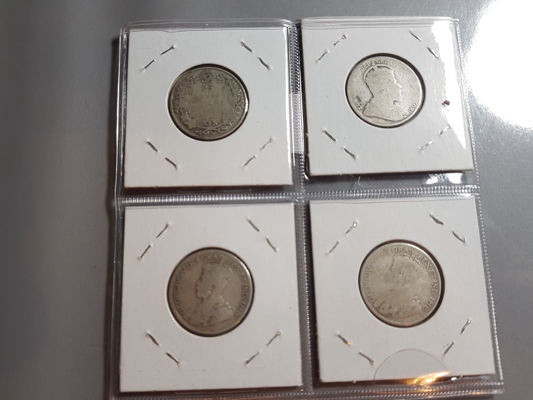 1910, 1912, 1914, 1918 SILVER 25 CENT COINS - Schmalz Auctions