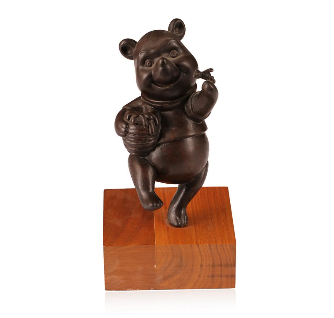 Disney Winnie the Pooh Bronze Vintage Sculpture by Harry Holt