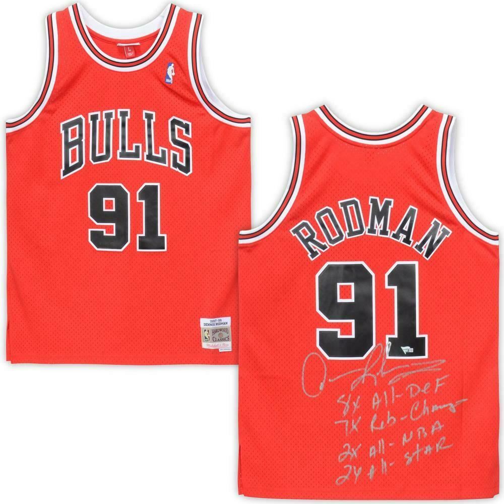 Dennis Rodman Signed Chicago Bulls Limited Edition Jersey with Multiple ...