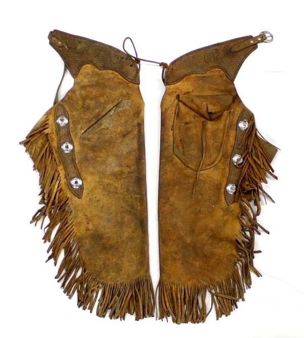 Pair of Vintage Estate Leather Cowboy Chinks