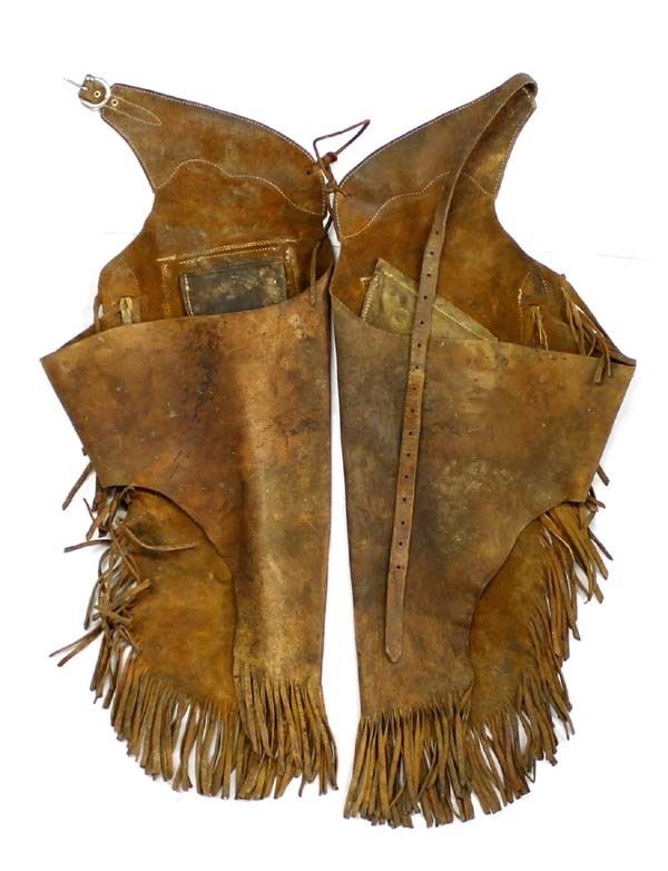 Pair of Vintage Estate Leather Cowboy Chinks